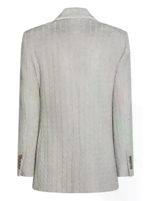 Brunello Cucinelli Cable-knit Double-breasted Coat