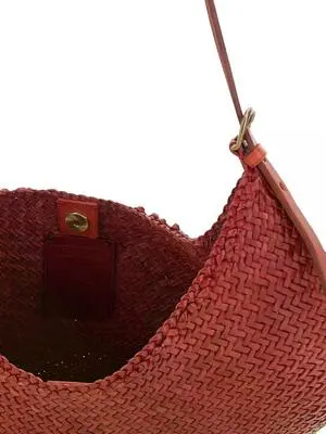 Dragon Diffusion Woven Leather Shoulder Bag