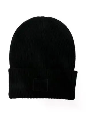 Dolce & Gabbana Ribbed Wool Beanie - Black