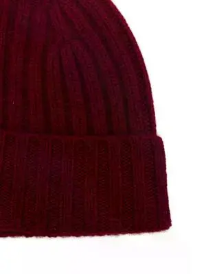 BEYOU Ribbed-knit Cashmere Beanie - Red