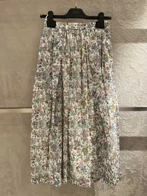 Dior Floral Print Midi Skirt - Multicolor