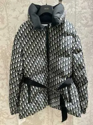 Dior Oblique Belted Puffer