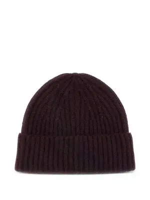 LISA YANG Ribbed Wool Beanie - Brown