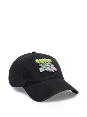 GANNI Embroidered Logo Baseball Cap - Black