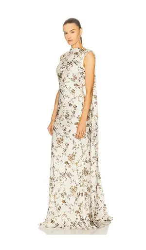 SAU LEE Callie Gown - Beige Multi