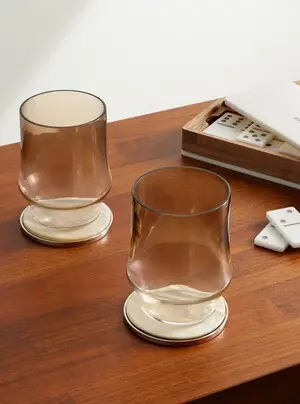 Brunello Cucinelli Set Of Two Murano Glass Tumblers