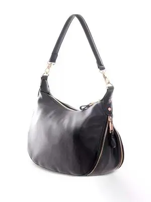 Liu Jo Curved Zip-detail Shoulder Bag - Black