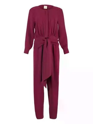 PAULA Tie-waist Jumpsuit - Purple