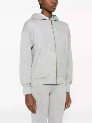 TWINSET Hooded Zip-up Top