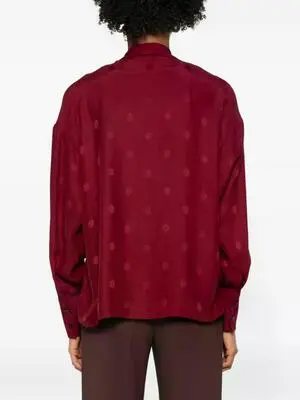Etro Dotted-print Tie-neck Blouse
