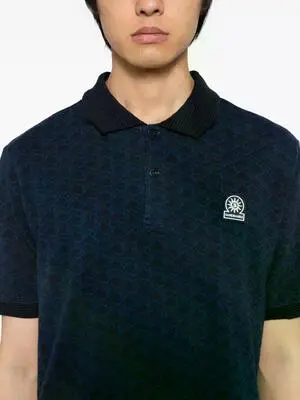 SANDBANKS Monogram-jacquard Polo Shirt