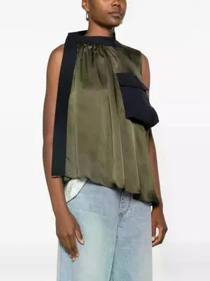 Sacai Pocket Ruffled Top