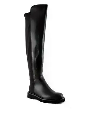 GUGLIELMO ROTTA Leather Boots With Elastic Inserts