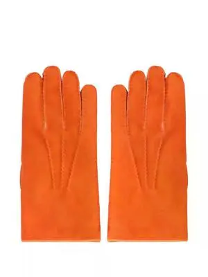 MOORER HIDEKO Suede Gloves Orange