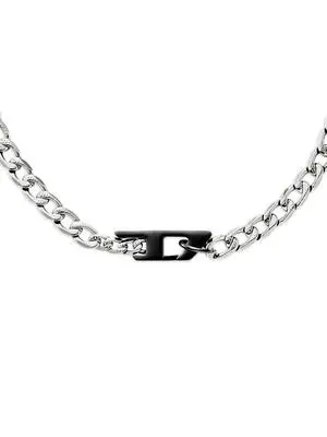 DIESEL® Curb-chain Steel Necklace - Grey