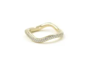 BONDEYE JEWELRY Popie White Diamond Ring - Yellow Gold