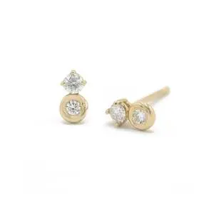 BONDEYE JEWELRY Bubble Stud Earrings - Yellow Gold