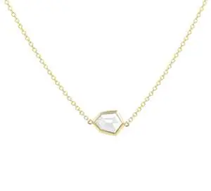 BONDEYE JEWELRY Calming Clear Shield Jollie Necklace - Yellow Gold
