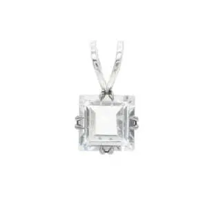 BONDEYE JEWELRY 14k Gold Frame Pendant - White Gold