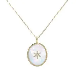 BONDEYE JEWELRY Michelle Pendant Necklace - White Moonstone