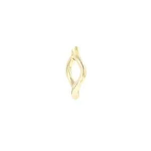 BONDEYE JEWELRY Small Hinged Wave Hoop Earrings - Yellow Gold