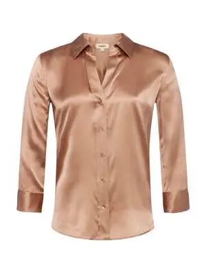 L'Agence Dani Silk Blouse - Pecan
