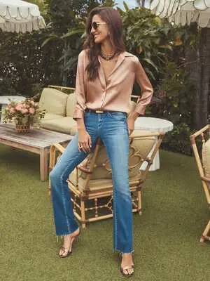 L'Agence Dani Silk Blouse - Pecan