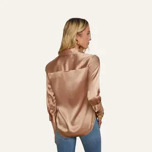 L'Agence Dani Silk Blouse - Pecan