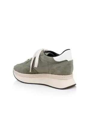 L'Agence Ivone Platform Sneakers - Light Brigade Suede