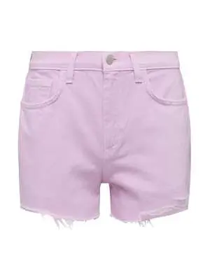 L'Agence Beck Raw-hem Denim Short