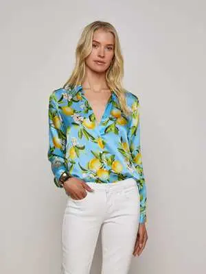 L'Agence Tyler Silk Blouse Top
