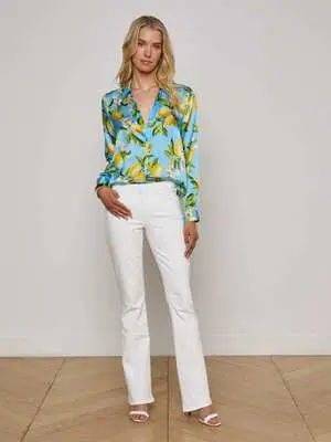 L'Agence Tyler Silk Blouse Top