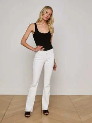 Women's White Bell Bottom Jeans