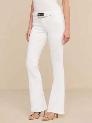 L'Agence Cara Low-rise Bootcut Jeans - Blanc