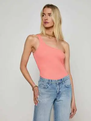 L'Agence Cassidy One-shoulder Bodysuit