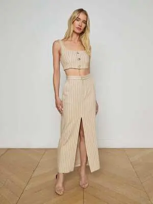 L'Agence Maylin Pinstriped Bralette Top