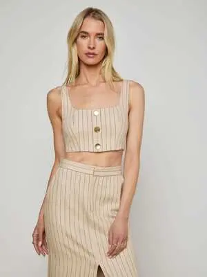 L'Agence Maylin Pinstriped Bralette Top