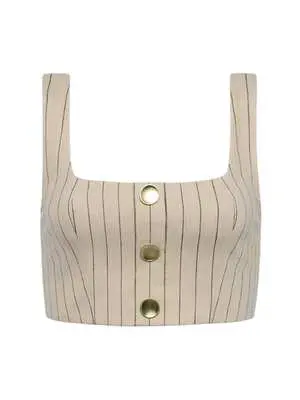 L'Agence Maylin Pinstriped Bralette Top