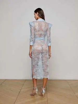 lace undershirt for dress Mesh Lace Undershirt in White main image 0