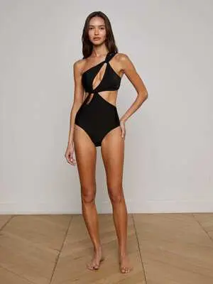 L'Agence Camilla One-shoulder Monokini - Black