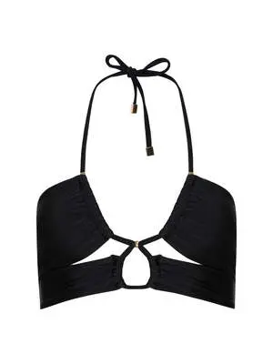 L'Agence Sirena Halter Bikini Top - Black