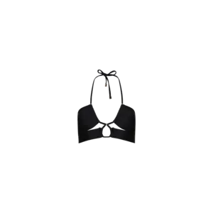 L'AGENCE Sirena Halter Bikini Top - Black