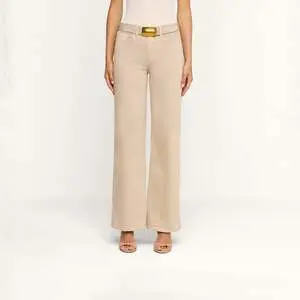 L'AGENCE Alicent Wide-leg Jean - Biscuit