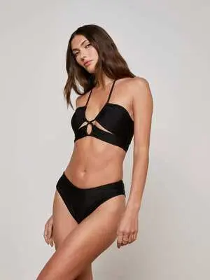 L'Agence Gianna Brazilian Bikini Bottom - Black