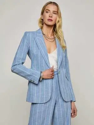 L'Agence Chamberlain Pinstriped Blazer