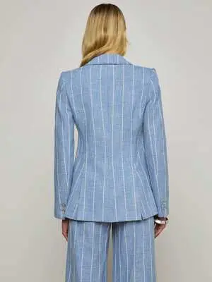 L'Agence Chamberlain Pinstriped Blazer