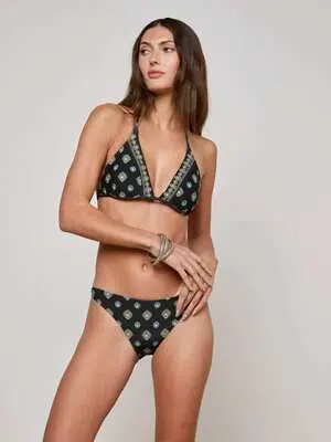 L'Agence Jean Bikini Bottom - Black/multi