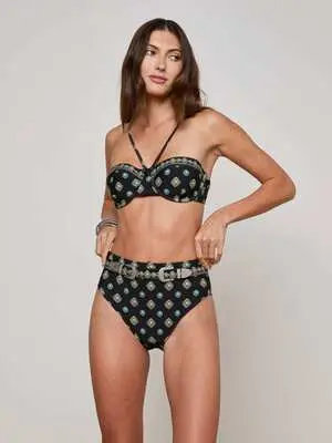 L'Agence Jean Bikini Bottom - Black/multi