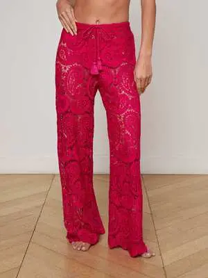 L'Agence Geraldine Cover-up Pants - Fuschia