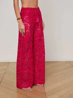 L'Agence Geraldine Cover-up Pants - Fuschia